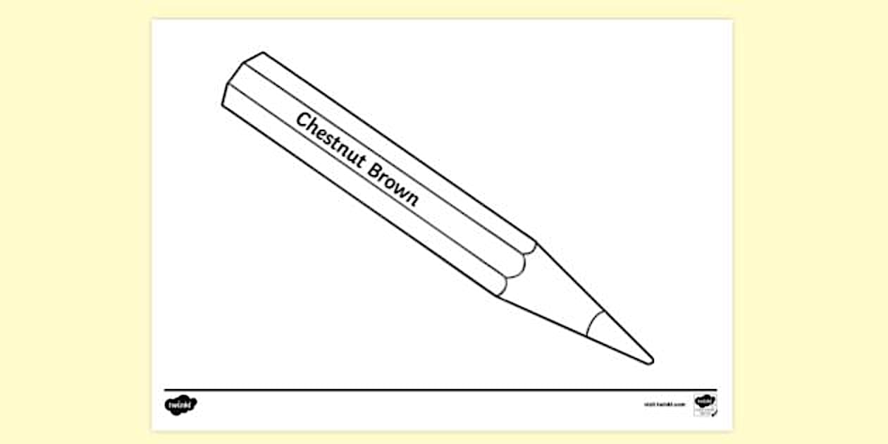 Chestnut Brown Pencil Colouring | Colouring Sheets - Twinkl