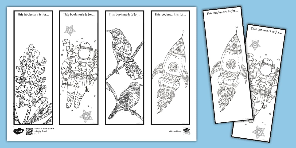 Printable Bookmarks to Colour in - Mindfulness - Twinkl