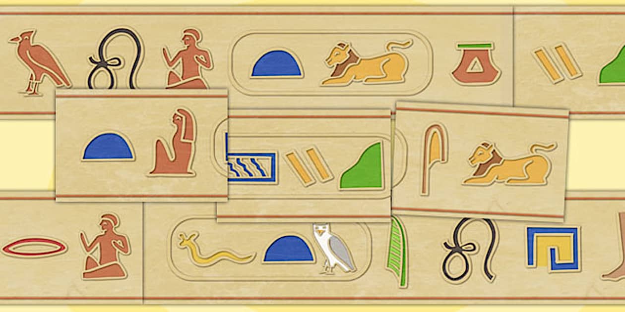 Ancient Egyptian Hieroglyphs Border - Display (teacher made)