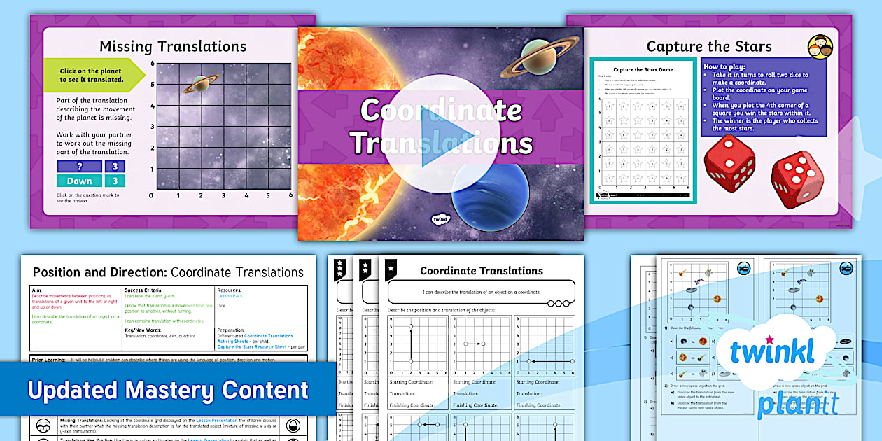 PlanIt Maths Year 4 Position and Direction Lesson Pack 7: Coordinate
