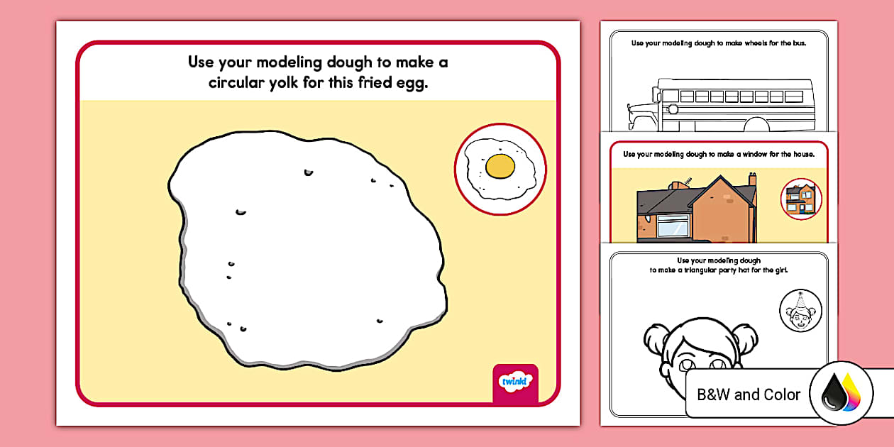 2D Modeling Dough Mats (teacher made) - Twinkl