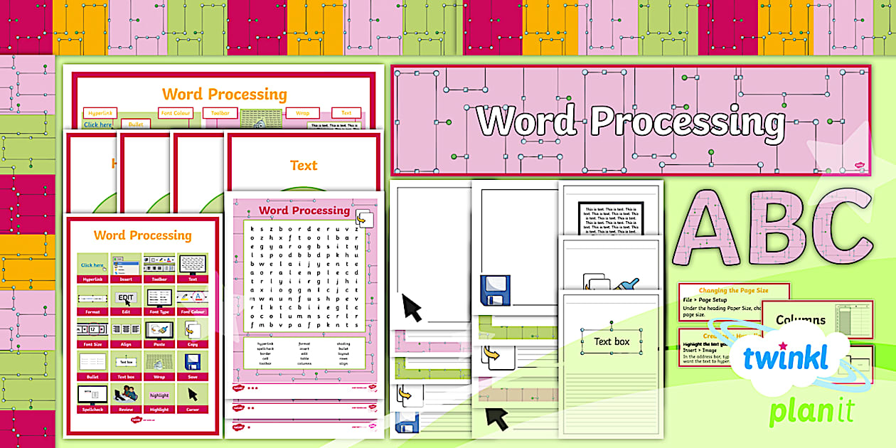 Computing: Word Processing: Additional Resources Year 4 Pack