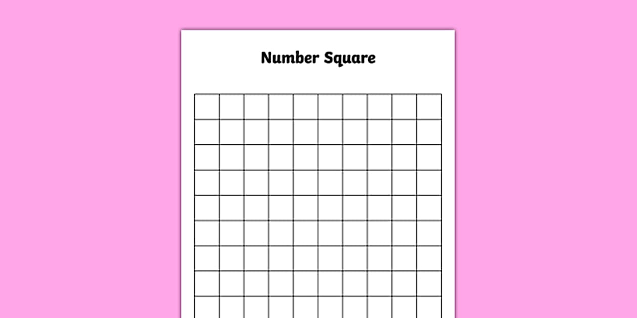 Blank 100 Square | Twinkl Printable Elementary Math Resource