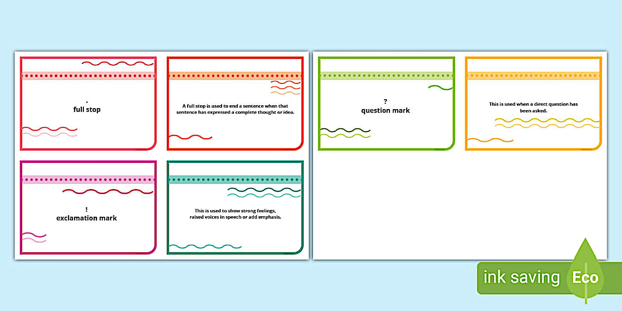 Older Learners Punctuation Matching - Twinkl - EAL - Twinkl