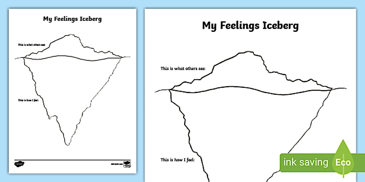 Emotional Iceberg Feelings Worksheet | Twinkl - Twinkl