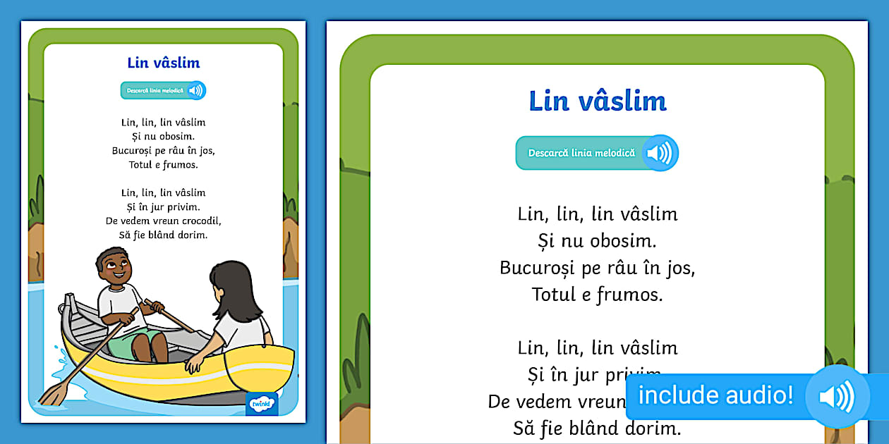 Lin vâslim – Cântec pentru copii (Hecho por educadores)