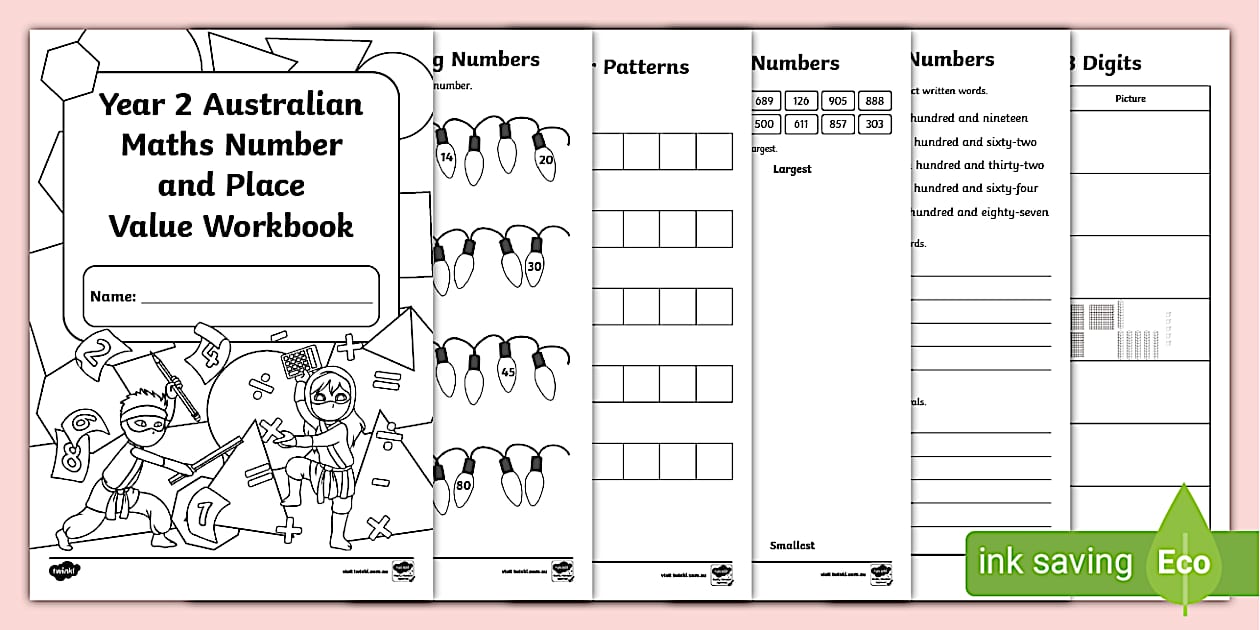 Year 2 Australian Maths Number and Place Value Workbook