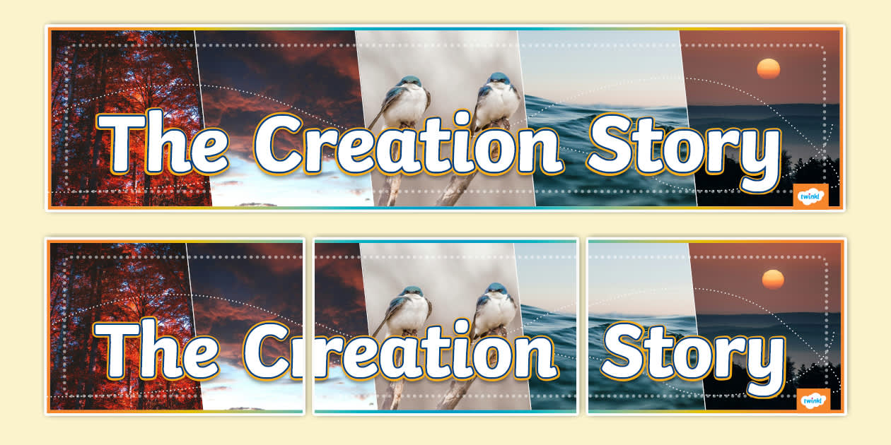 The Creation Story Photo Display Banner - Twinkl