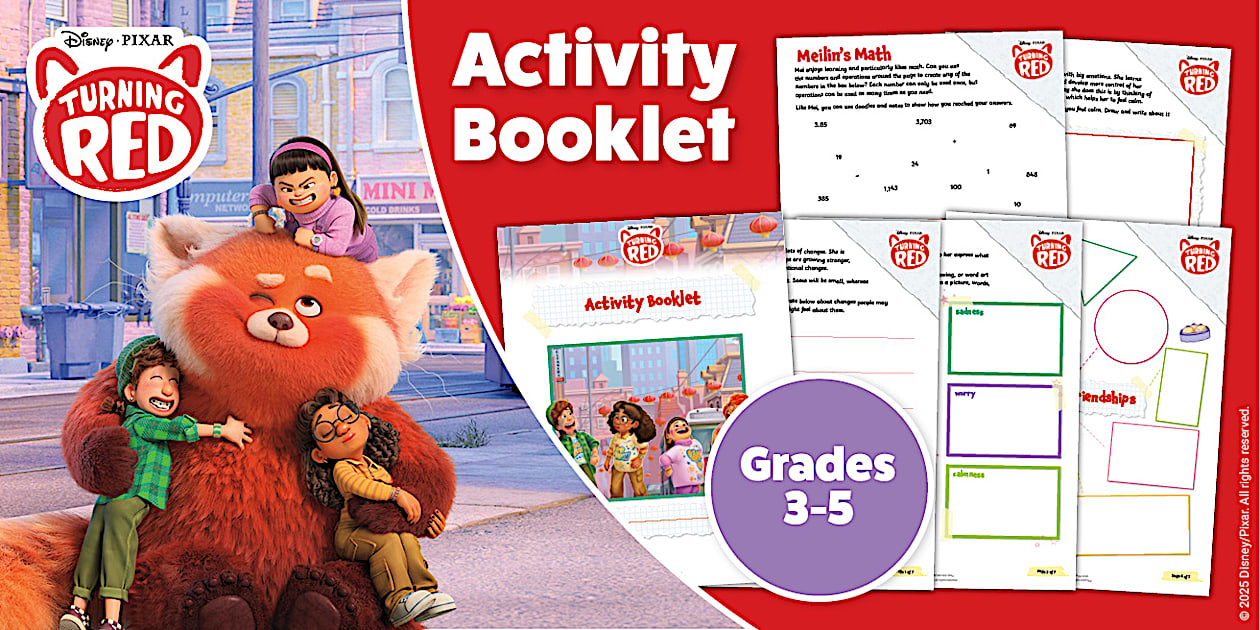 Turning Red: Activity Booklet for 3rd-5th Grade