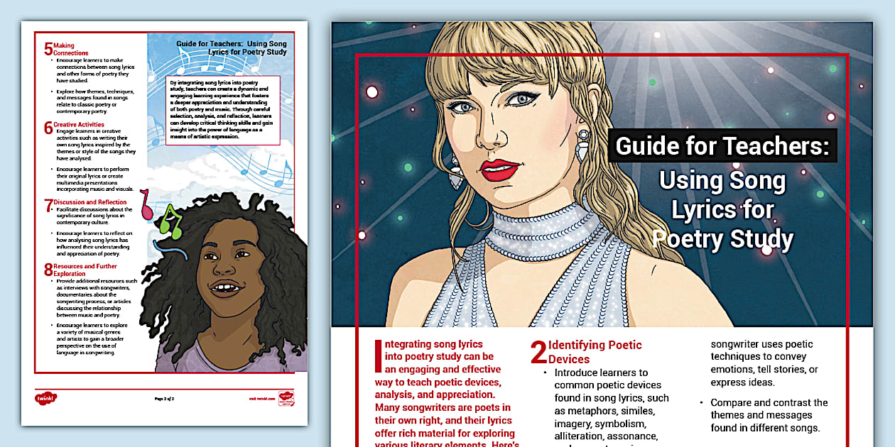 Guide for Teachers: Using Song Lyrics for Poetry Study