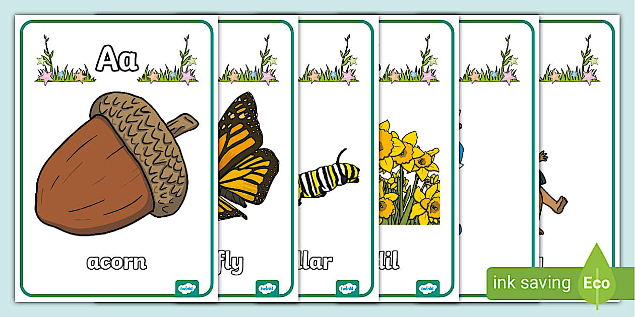 Alphabet Fairy Garden Display Cards (teacher made) - Twinkl