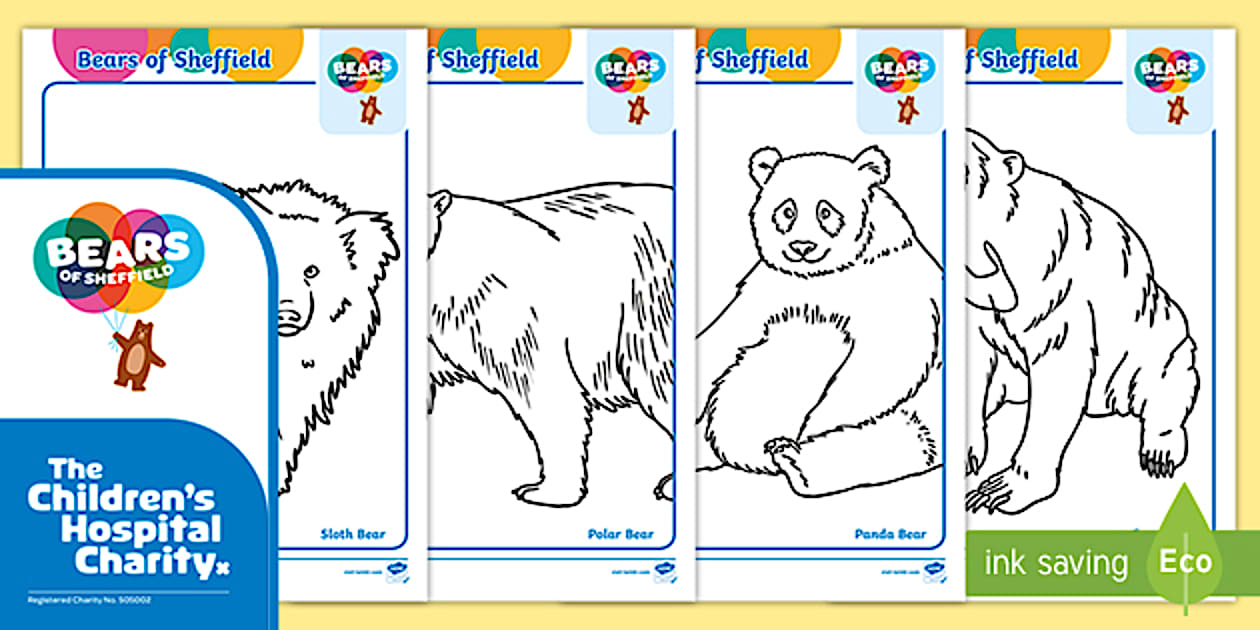 FREE! - Bears of Sheffield Colouring Template | Teaching Resources