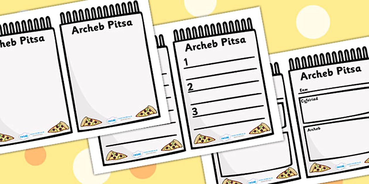 Pizza in Welsh | Fun Order Form Role-Play | Twinkl Resources