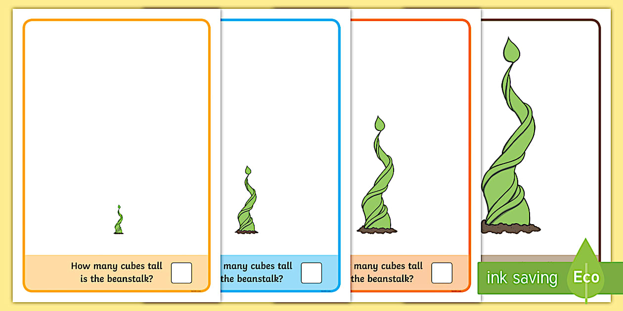 Beanstalk Measuring with Cubes Activity Mat (teacher made)