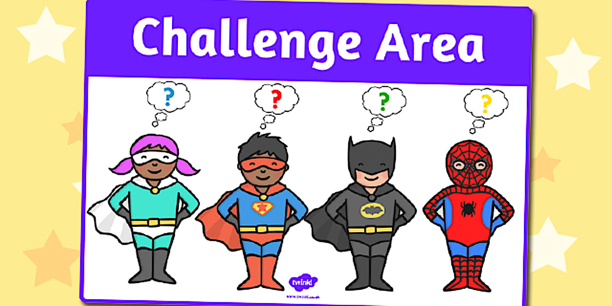 Editable Challenge Area Sign (l'enseignant a fait) - Twinkl