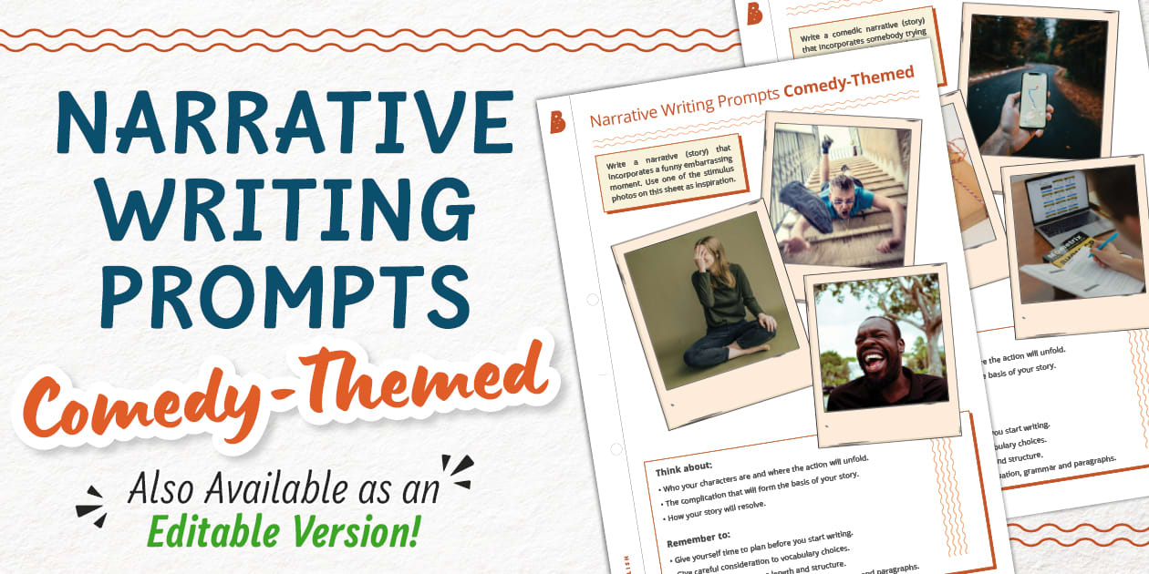 Narrative Writing Prompts Comedy-Themed