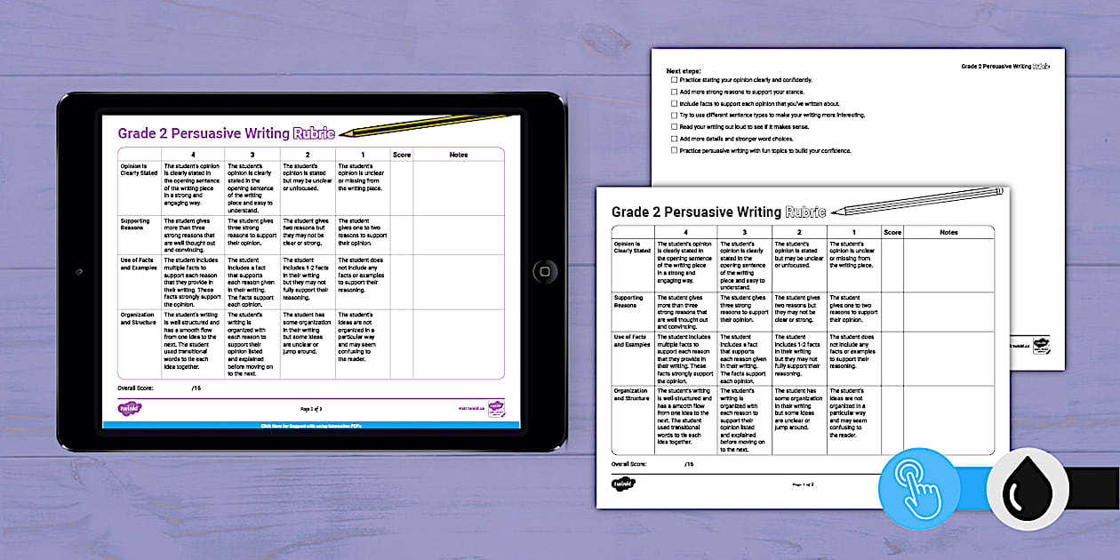 Persuasive Writing Rubric and Templates for Classrooms
