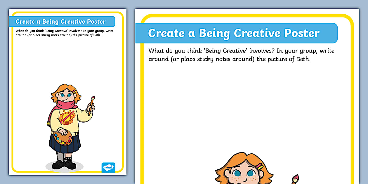 Create a Being Creative Poster Activity (teacher made)