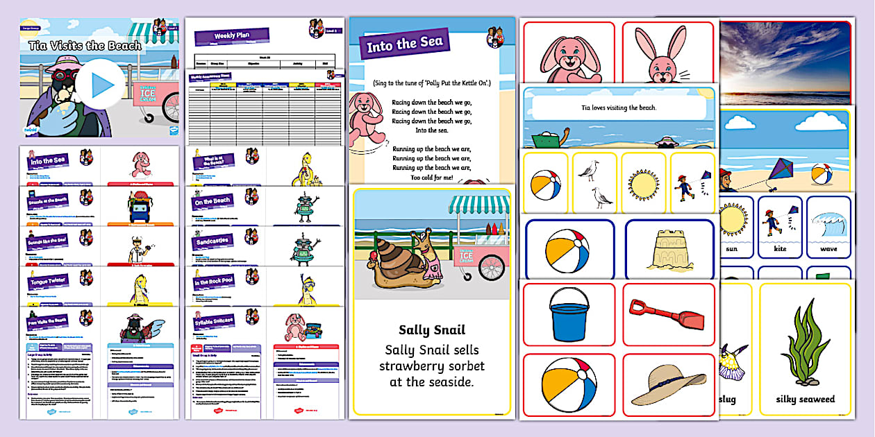 Level 1: Week 25: The Beach (teacher made) - Twinkl