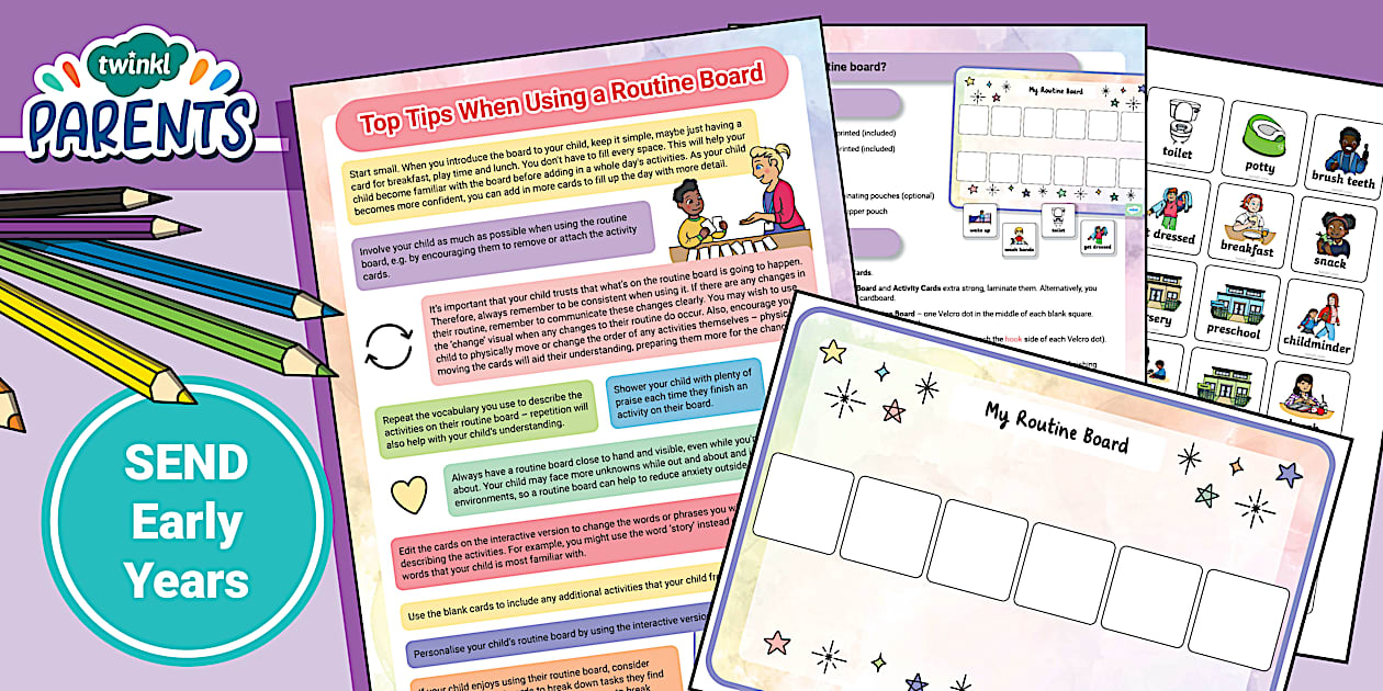 SEND Early Years Activities: Visuals at Home - Routine Board