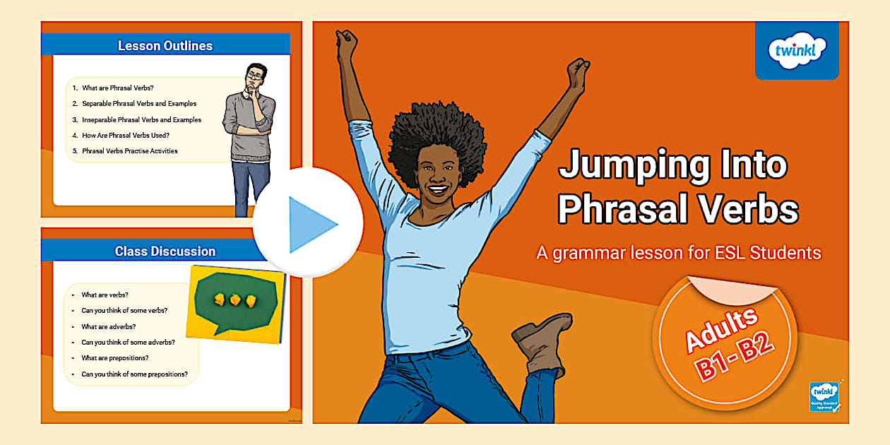 ESL Jumping Into Phrasal Verbs [Adults, B1-B2] - Twinkl