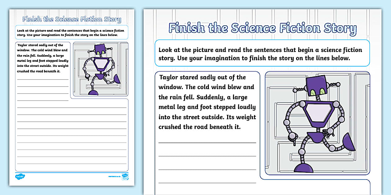 Finish the Science Fiction Story Writing Template - Twinkl