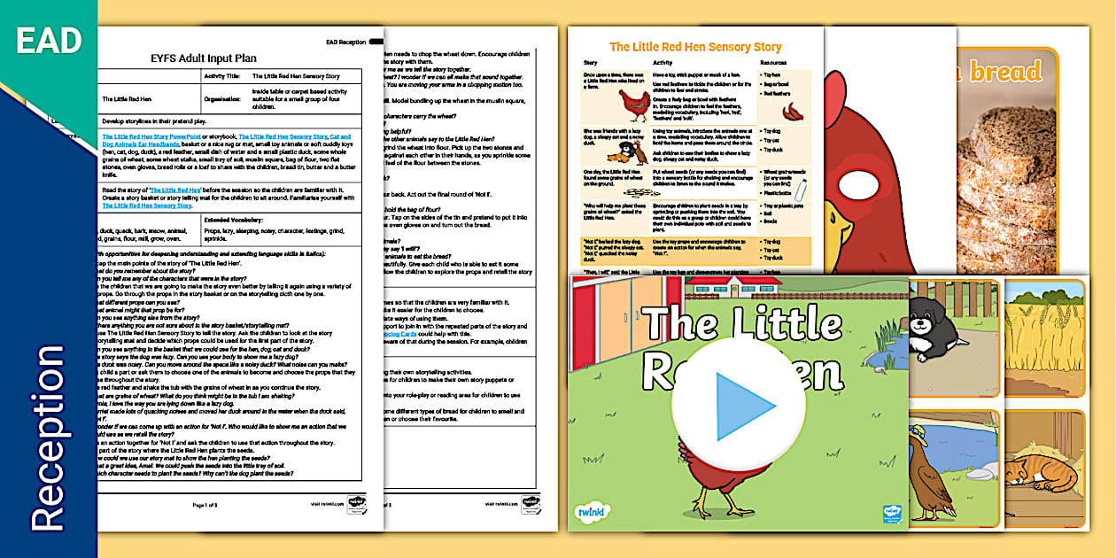 EYFS Little Red Hen Sensory Story Plan and Resource Pack