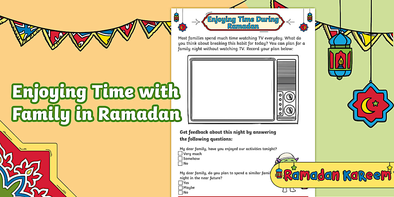 Enjoying Time with Family in Ramadan Activity Sheet