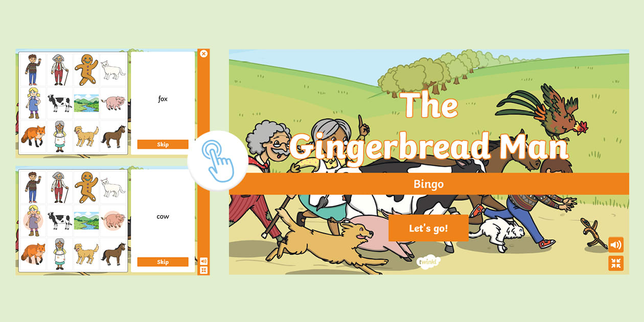 The Gingerbread Man Interactive Bingo - Twinkl - KS1