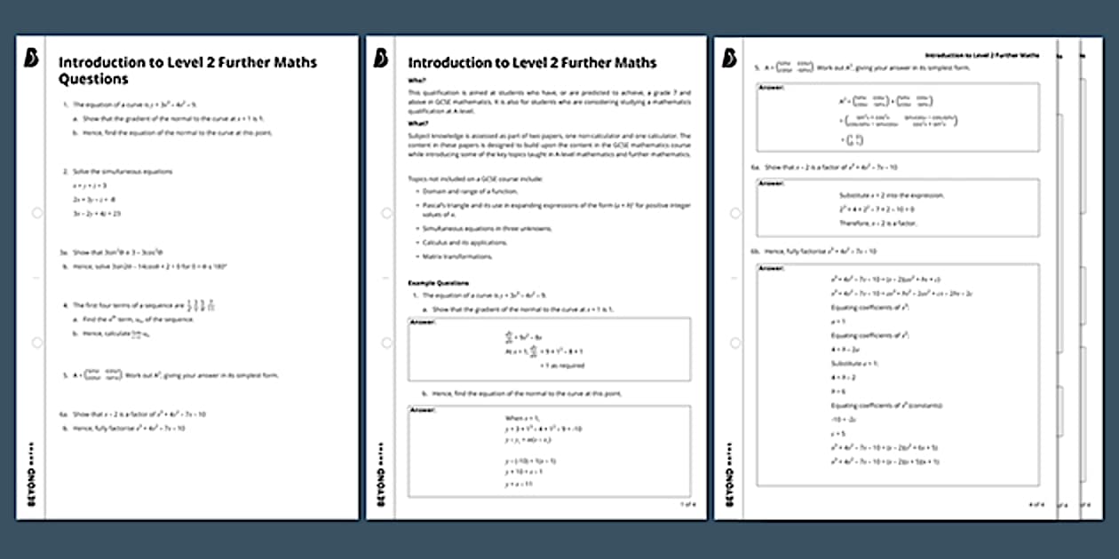 👉 Introduction to Level 2 Further Maths | KS4 Maths | Beyond