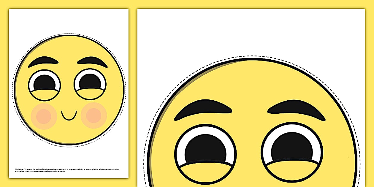 Blush Emoticon Cut Out