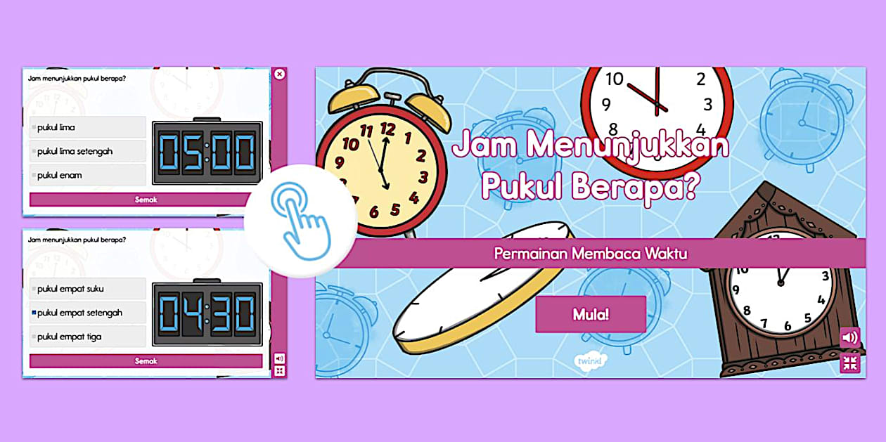 Permainan Membaca Waktu pada Jam Digital - Twinkl