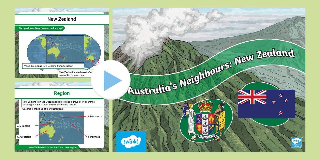 Australia's Neighbours New Zealand PowerPoint - Twinkl