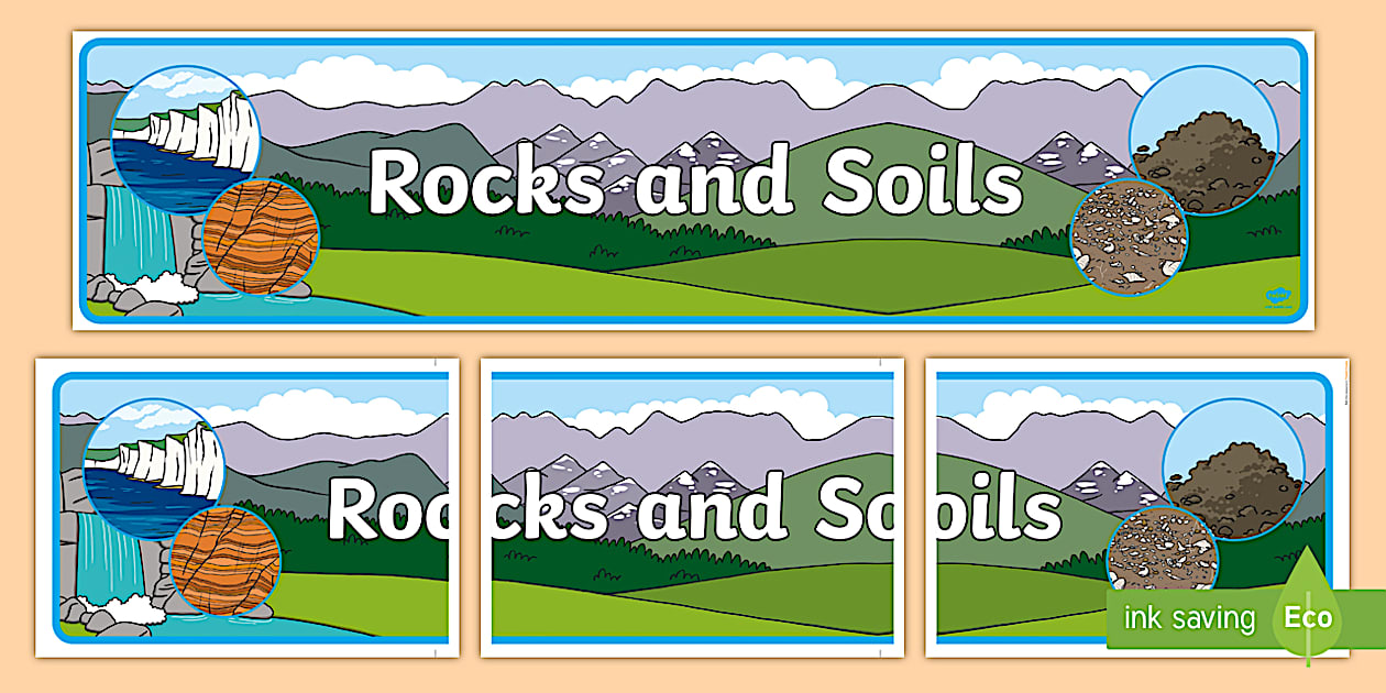 Cursive Rocks and Soils Display Banner (Teacher-Made)
