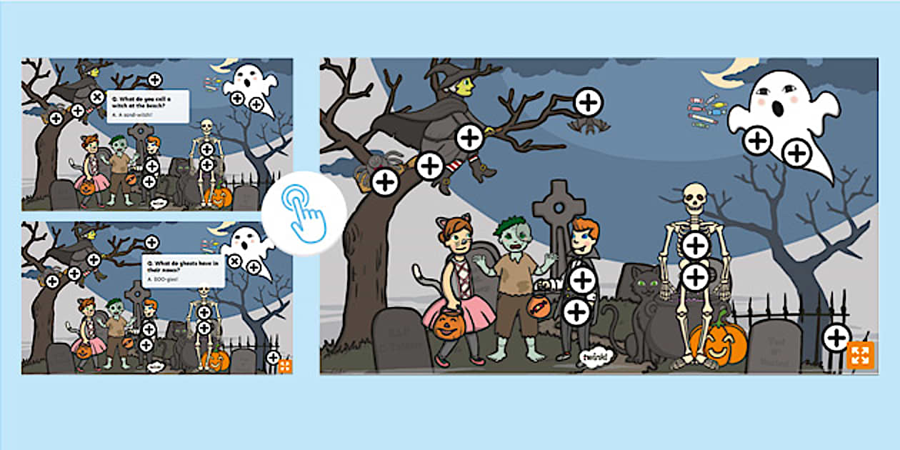 Halloween Jokes Interactive Hotspot - Twinkl