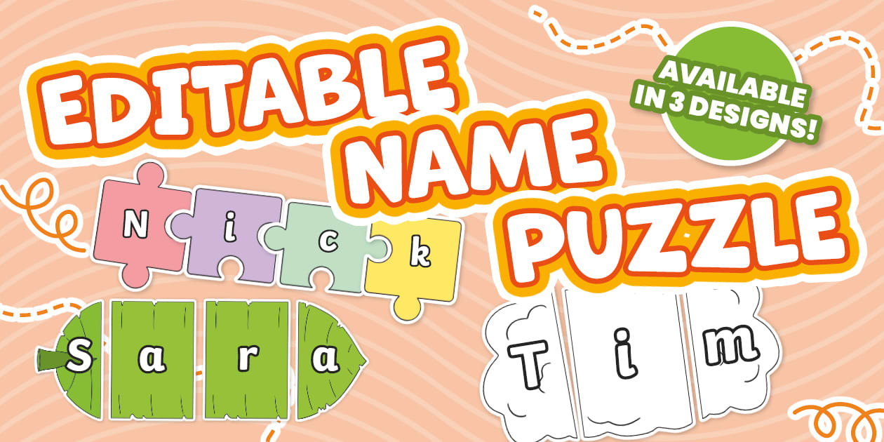 Editable Name Puzzle