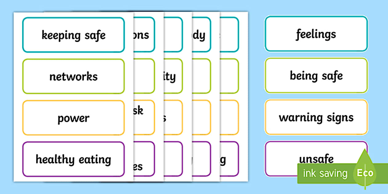 Child Protection Curriculum Word Wall Word Wall