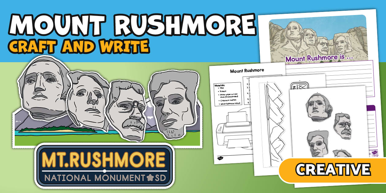 Mount Rushmore Craft and Write Activity (teacher made)