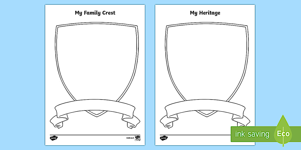 Crest Template | My Family Crest Worksheet | Twinkl - Twinkl