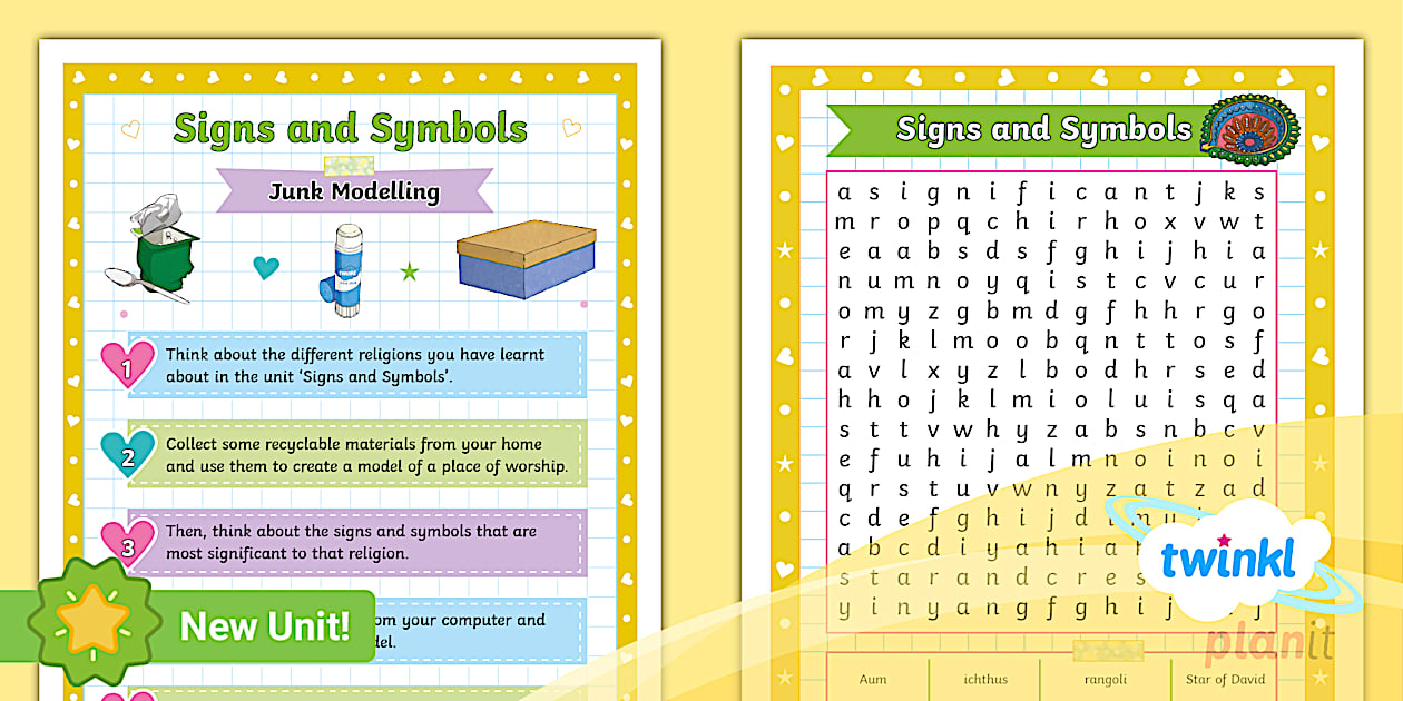 RE: Signs and Symbols: Year 3 Home Learning Tasks - Twinkl