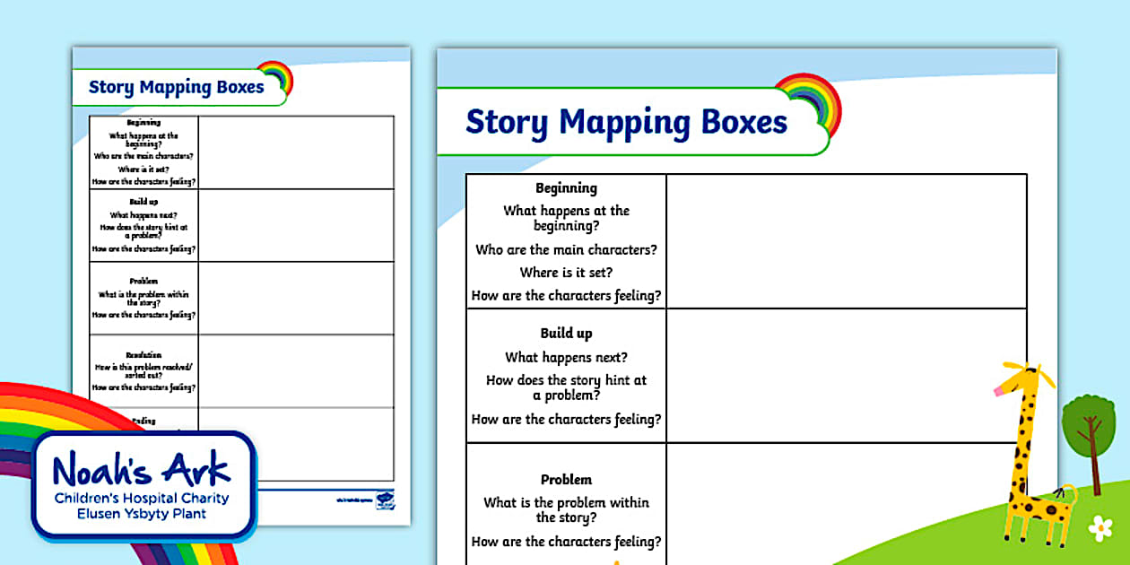 FREE! - Story Mapping Boxes Activity Sheet (Teacher-Made)