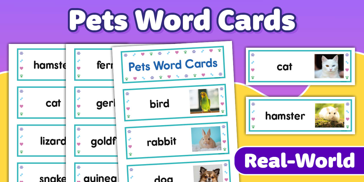 Pets Word Cards