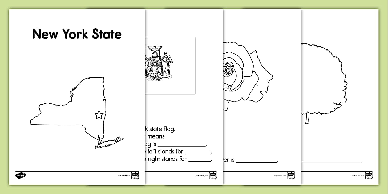 New York State Symbols Booklet (Teacher-Made) - Twinkl