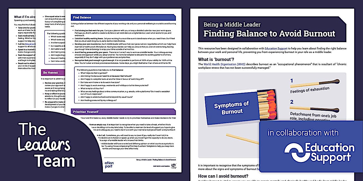 Being a Middle Leader: Finding Balance to Avoid Burnout