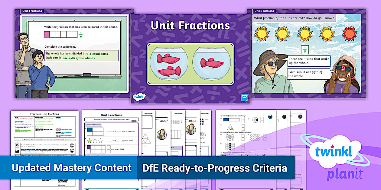 Y3 Unit Fractions PlanIt Maths Lesson 1 (teacher made)