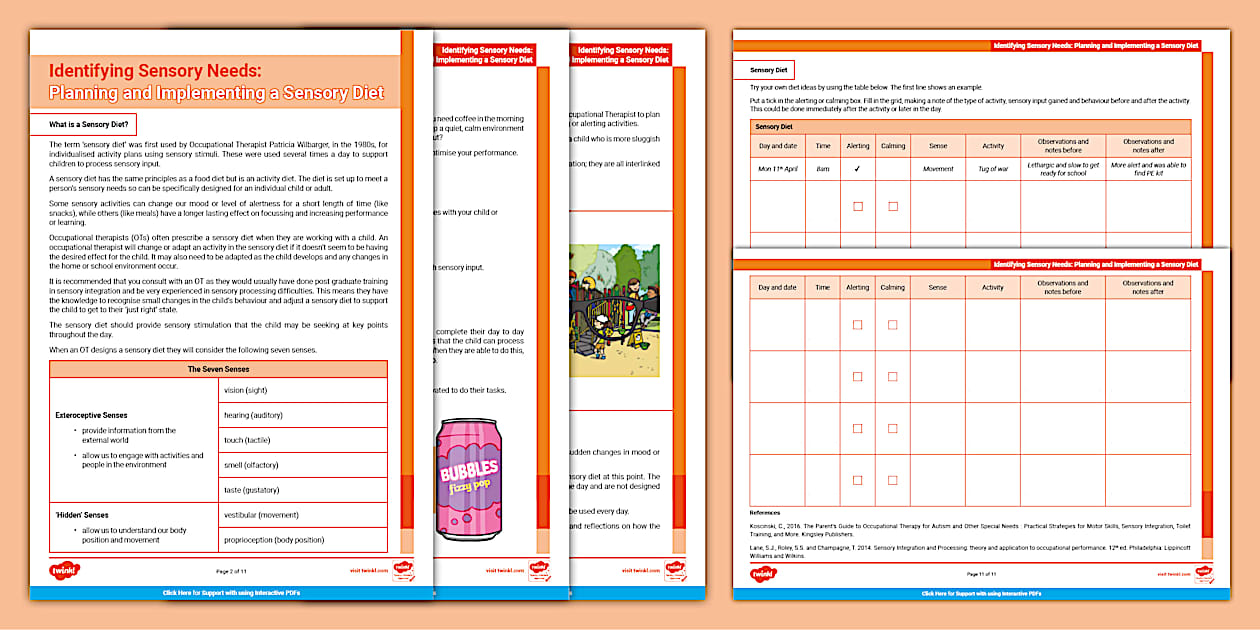Identifying Sensory Needs: Planning and Implementing a Sensory Diet
