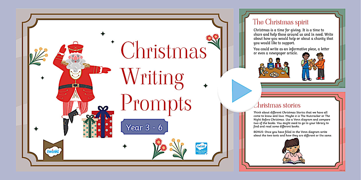 Christmas Writing Prompts (3-6) PowerPoint (teacher made)