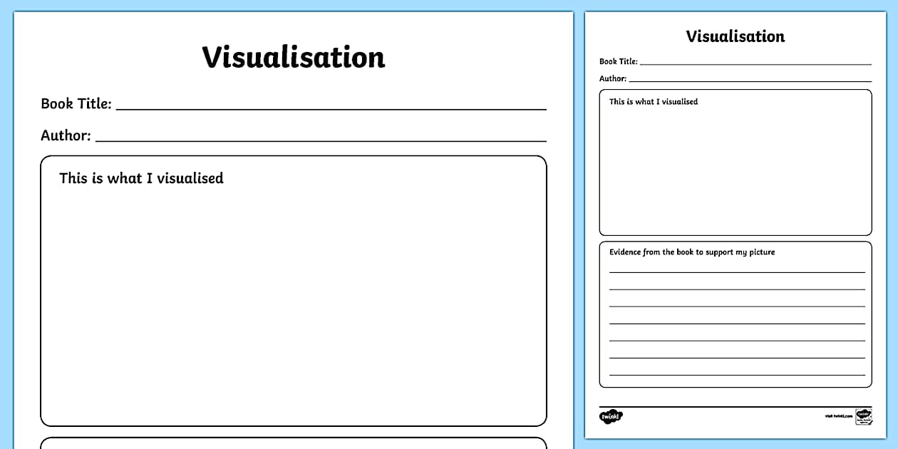 Visualisation Writing Template (teacher made) - Twinkl