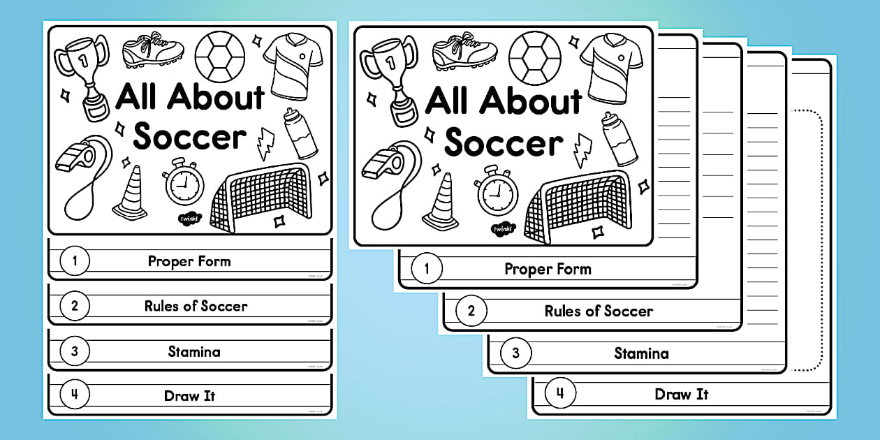 All About Soccer Flipbook for K-2nd Grade