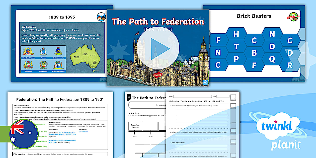 The Path to Federation Year 6 Lesson Pack | HASS | Twinkl